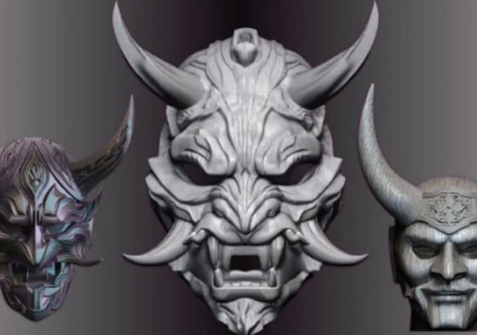 Sculpt 3d helmet mask 3d cosplay 3d armor props for 3d printing by ...