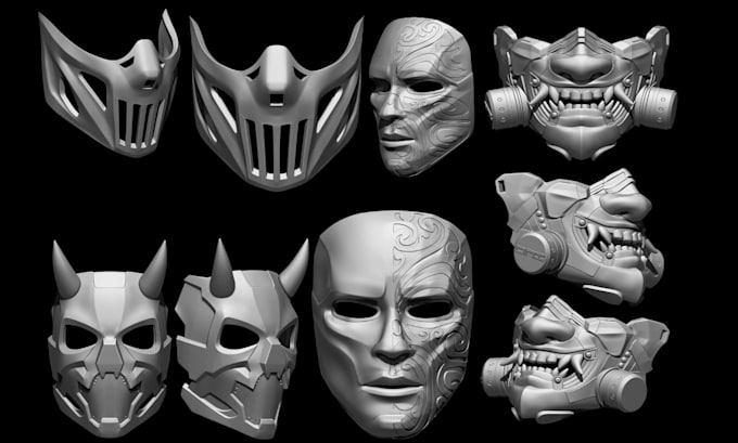 Sculpt 3d mask 3d helmet cosplay mask 3d cosplay props 3d model mask ...