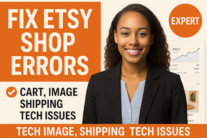 Fix etsy shop errors, cart, image, shipping, and tech issues by ...