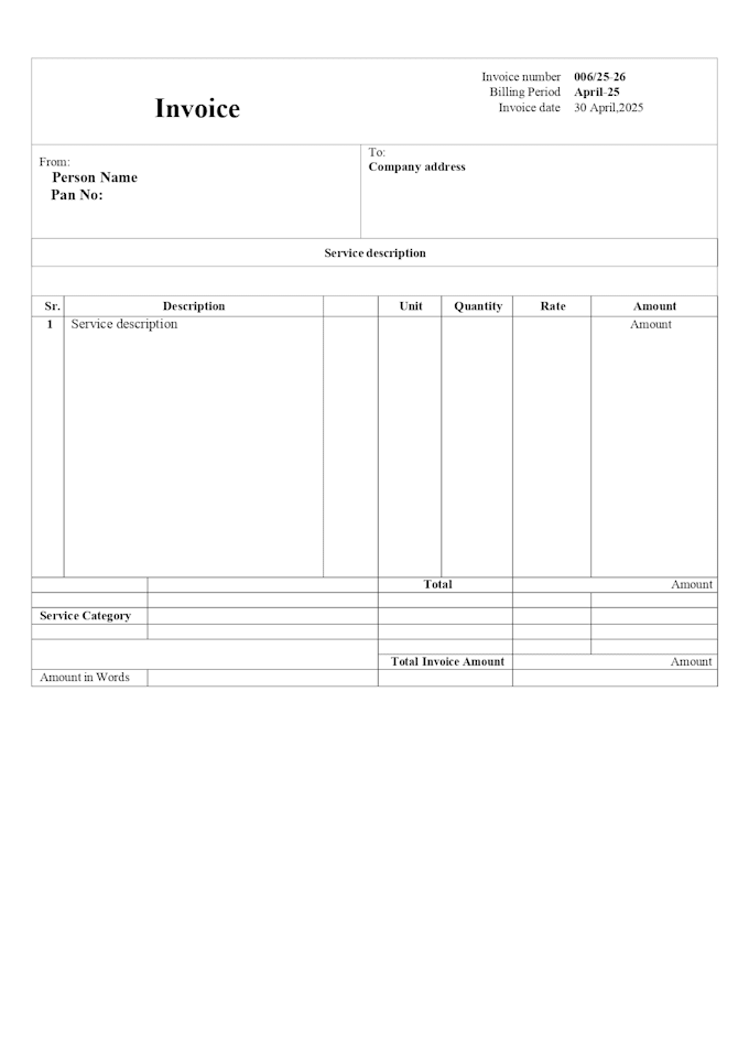Create invoices for you by Mitanshukansara | Fiverr