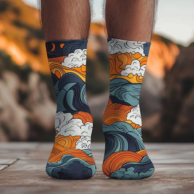 Design unique sock for you by Panolsoonea__ | Fiverr