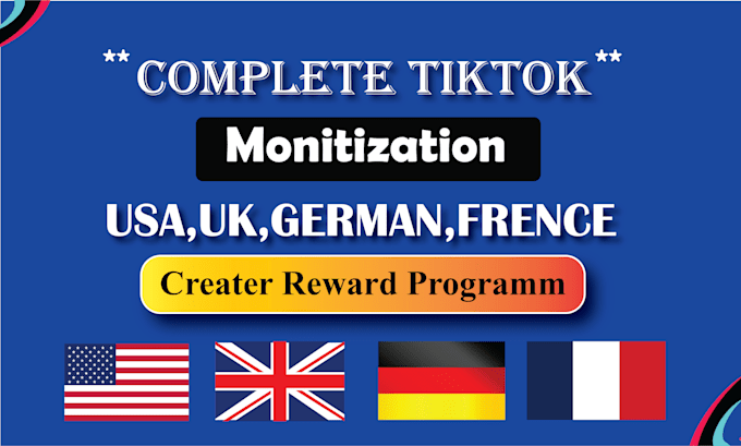 Do complete tik tok monetization organically in creator rewards program by Ayesha_grapx | Fiverr