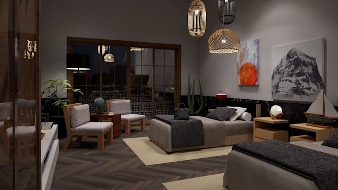 Create 2d architectural drawings, 3d models, 3d rendering by Inammalang | Fiverr