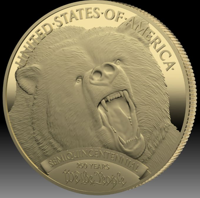 Realistic coin model, 3d coin, coin design, coin printing, 3d model by ...