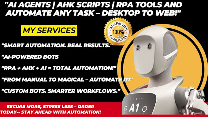Develop ai agents, ai bot, custom rpa automation solutions tasks, target bot by Reohwers | Fiverr