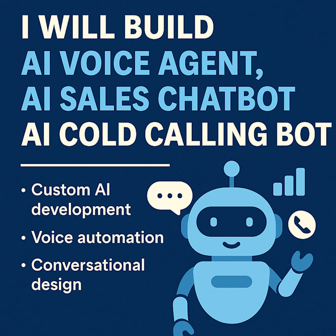 Build ai voice agent, ai sales chatbot, ai cold calling bot by Moduque | Fiverr