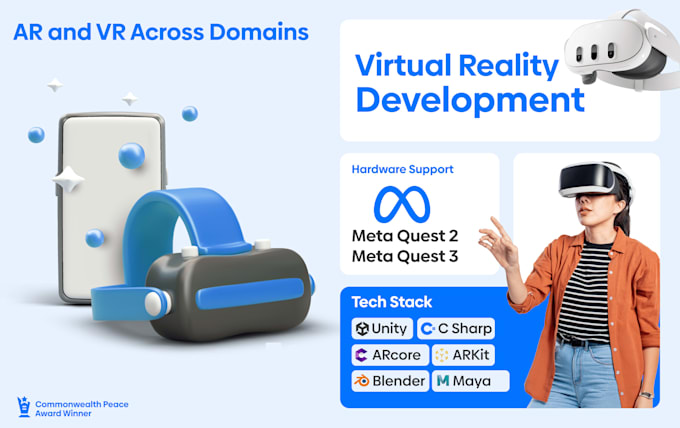 Do vr development, unity 3d, ar, and vr games by Rfj_graphics | Fiverr