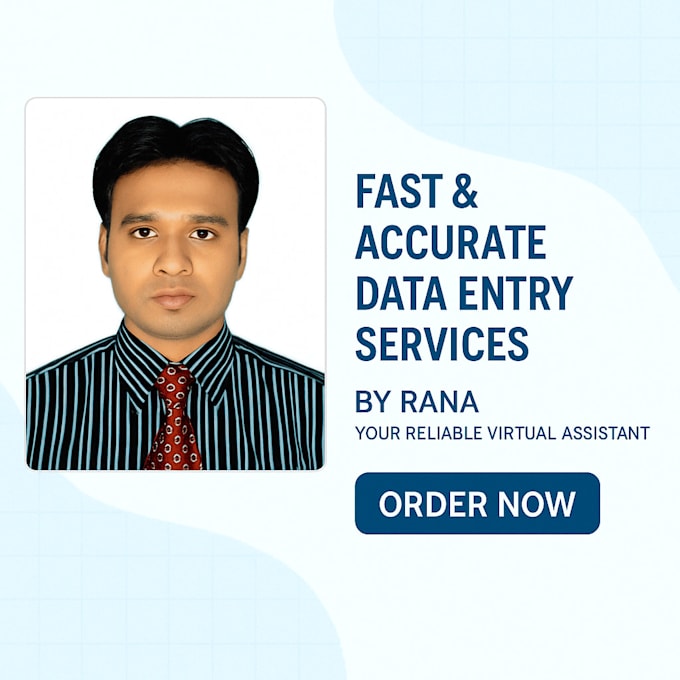 Accurate and fast data entry excel, google sheets, pdf by Ranahossann ...