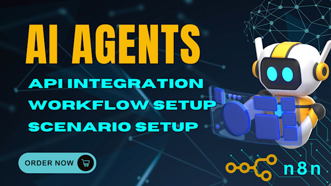 N8n ai agent api integration n8n workflow n8n automation makecom zapier zerowork by ...