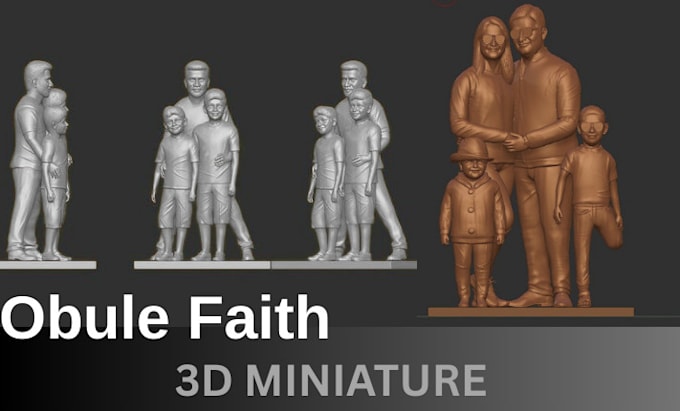 Sculpt and design 3d miniature figurine 3d models ready for printing by ...