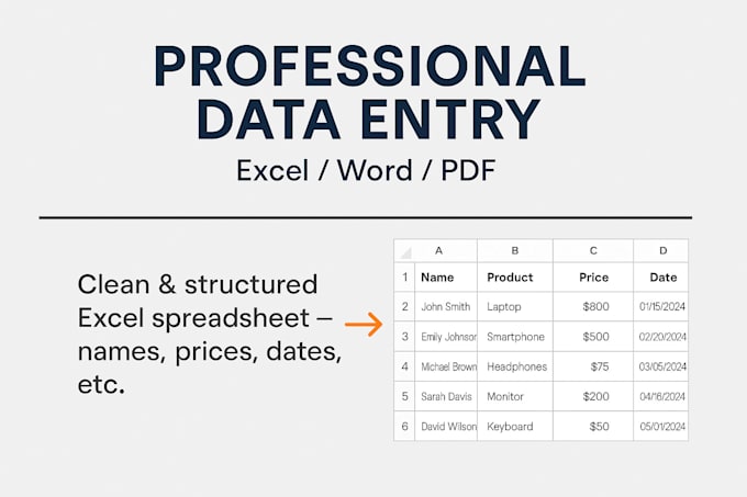 Do excel or word data entry, copy paste, and typing by Heynni | Fiverr