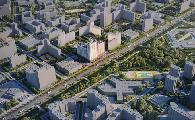 Remodel 3d planning master plan,world,regional, city map,building lands ...