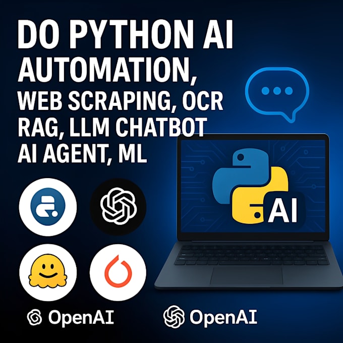 Do Python Ai Automation Web Scraping Ocr Rag Llm Chatbot Ai Agent