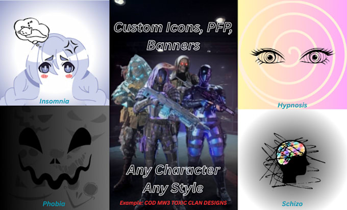 Design custom gaming icons, profile pictures, or emblems by ...