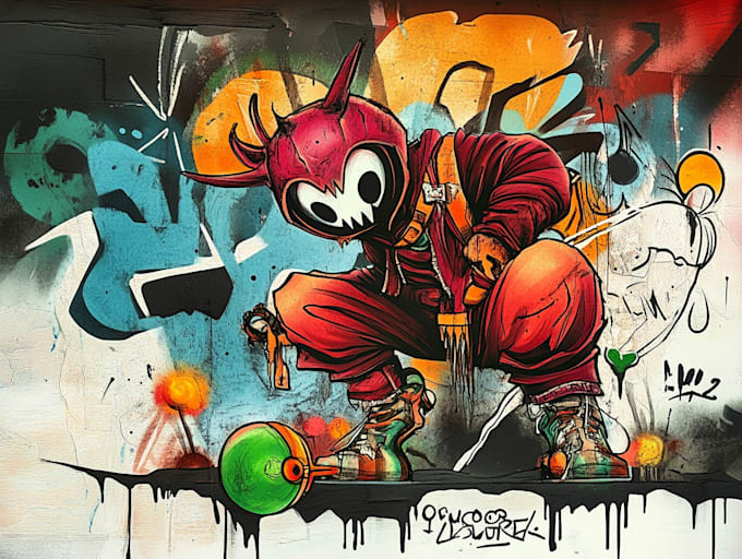 Create a hand drawn graffiti and character design by Shakiring | Fiverr