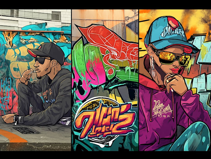 Create graffiti illustration, album cover, merchandise, logo by ...