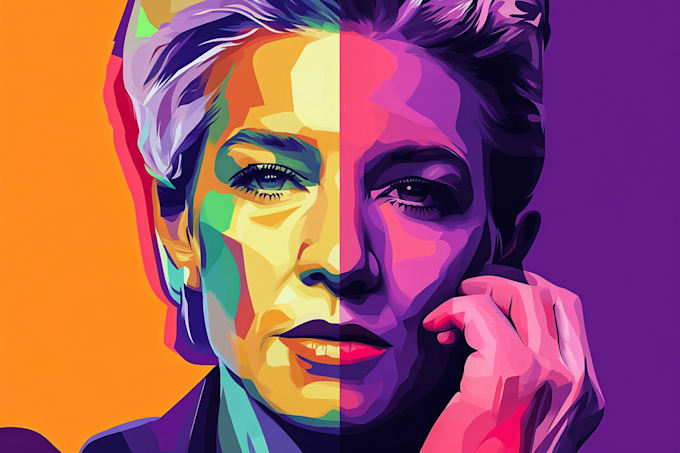 Draw an awesome wpap pop art portrait style by Violetteayen | Fiverr