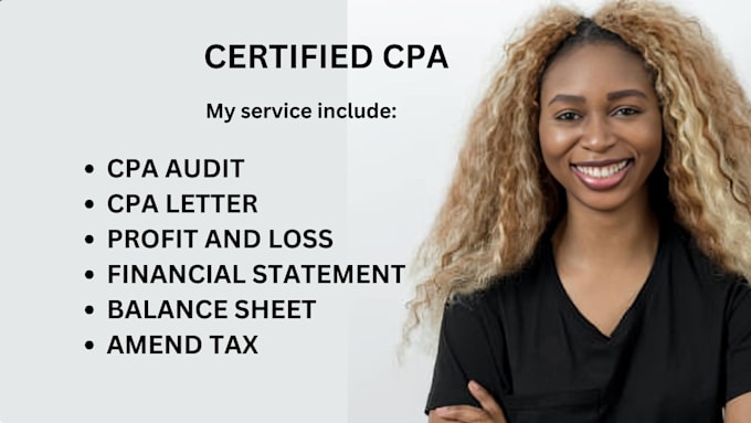 Audit financial statement us cpa, sign cpa letter, income verification ...