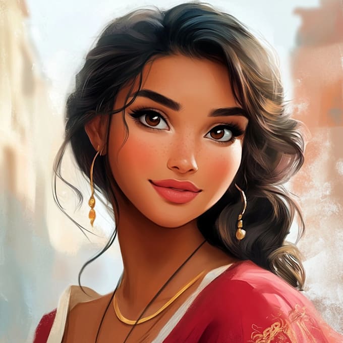 Draw you a beautiful portrait in disney cartoon by Sereodsaad | Fiverr