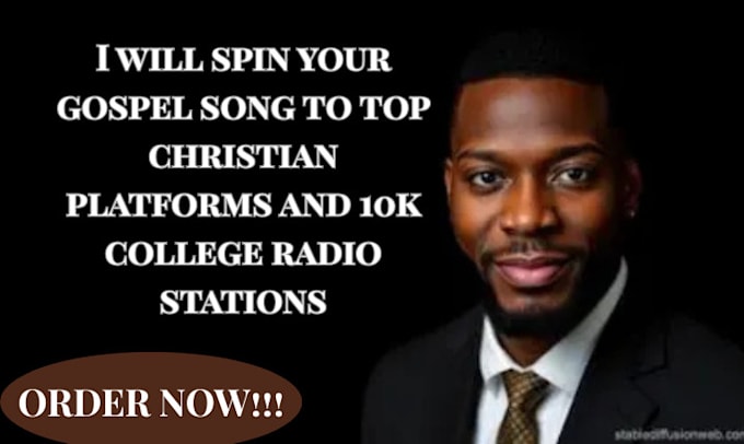 Spin your gospel song to top christian platforms and 10k college radio ...