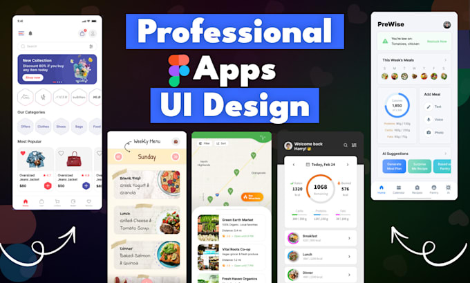 Design modern mobile app ui in figma with prototype by Manalomar844 ...