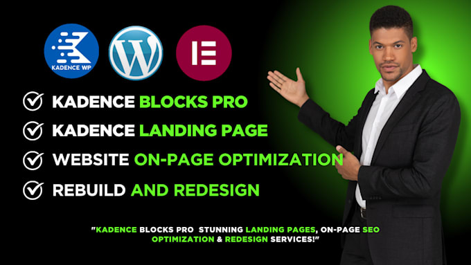 Rebuild and redesign the wordpress website with kadence pro and kadence ...