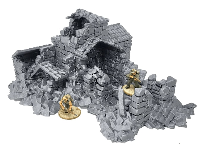 Sculpt 3d wargaming terrain, miniature building, fantasy trpg set ...