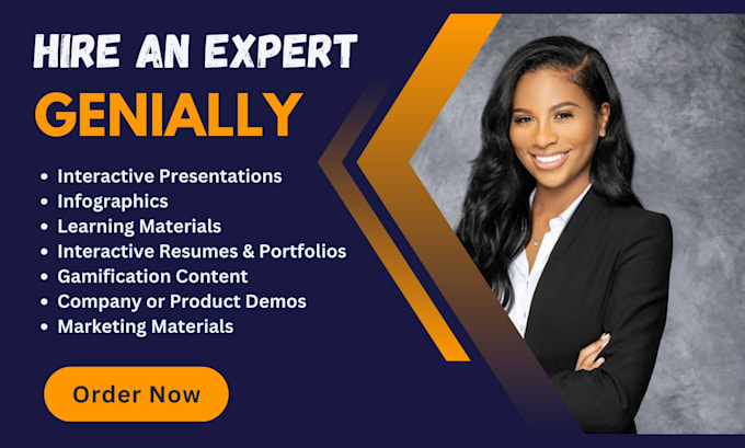 Create interactive genially presentations or gamified classroom modules by Clara167creativ | Fiverr