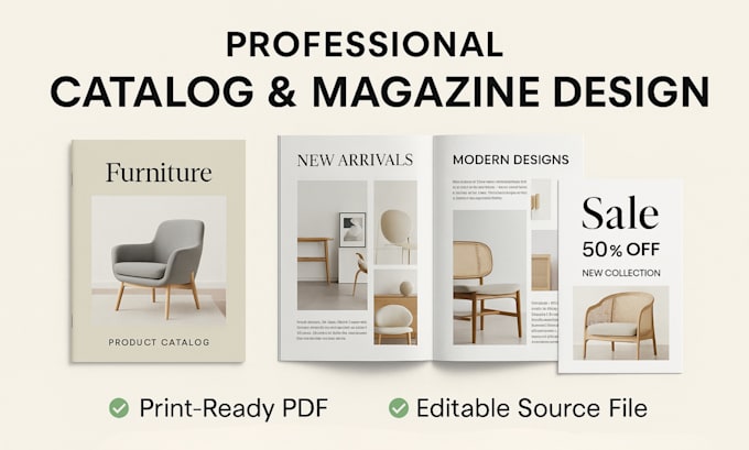 Design product catalog, sell sheet, lookbook, catalogue, magazine ...