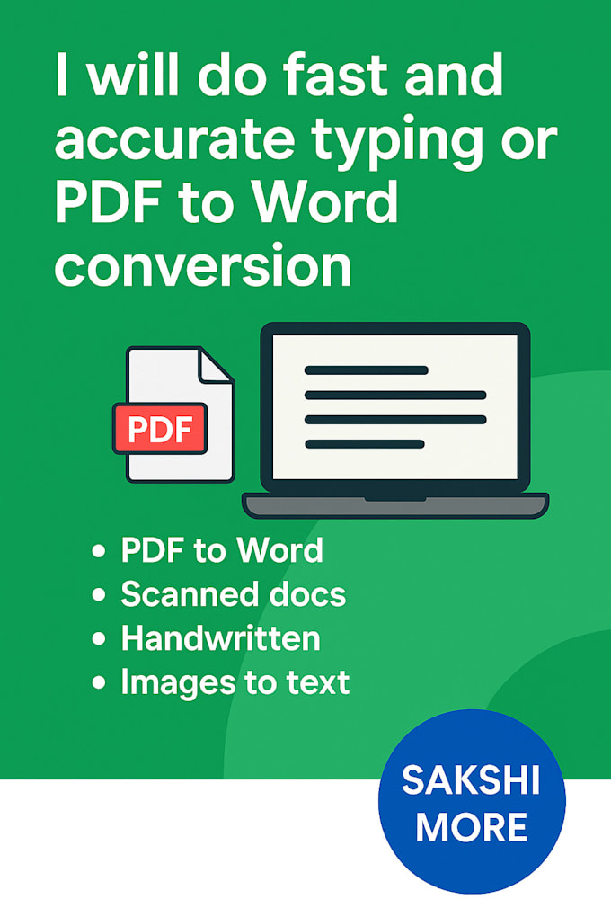 Do fast typing and basic formatting in ms word by Sakshi_service | Fiverr