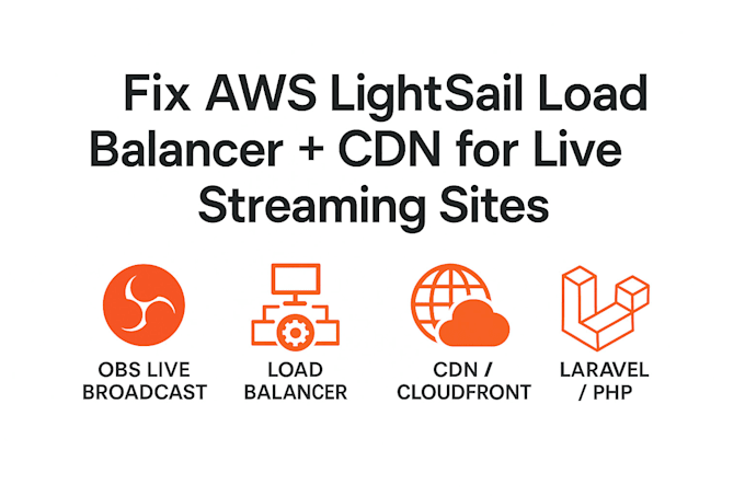 Fix aws lightsail load balancer, health check, and cdn setup for streaming by Melodymburu | Fiverr