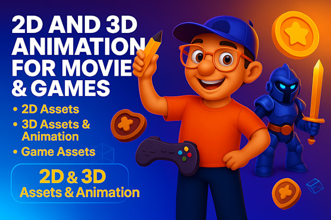 Create 2d 3d game characters, animations and assets for unity unreal by Ostoradynamics | Fiverr