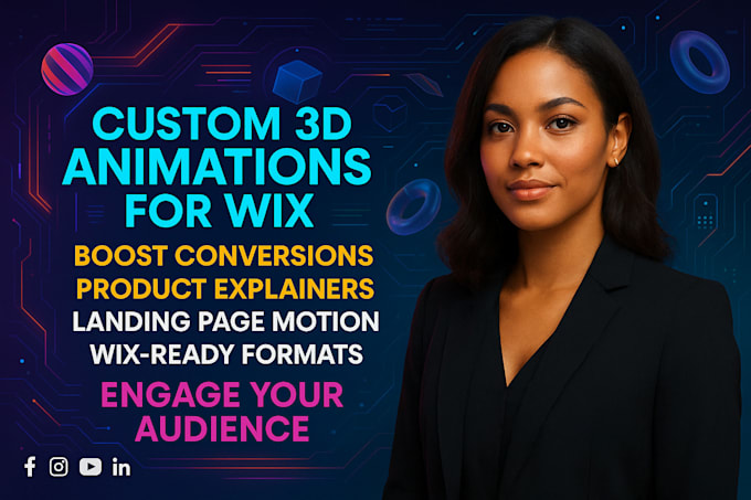 Create 3d animation for wix, landing page product animation website explainer by Aust_sam | Fiverr
