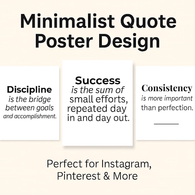 Design clean minimalist quote posters with photoshop for social media ...
