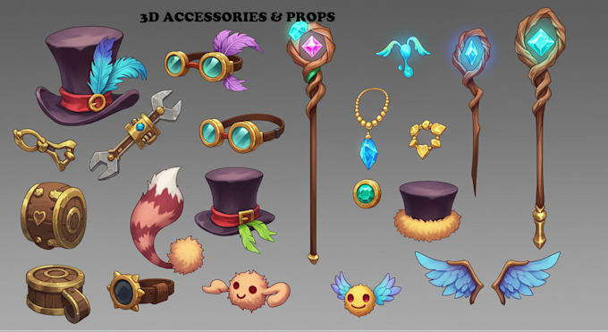 Create stunning 3d accessories and props for your characters by Trent ...
