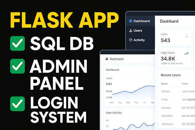 Build A Full Stack Flask Web App With Sql Login Admin Panel And More By Iamdaud Fiverr