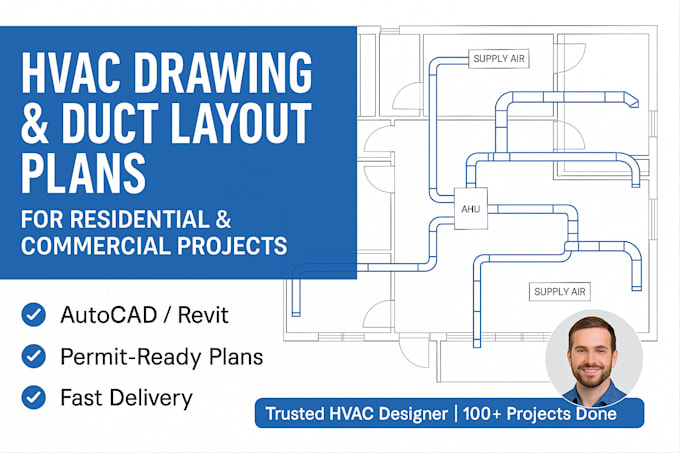 Design plumbing, hvac, mep, electrical plan drawing for city permit ...