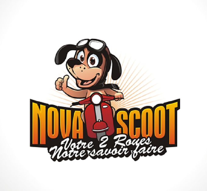 Design cartoon mascot motor biker shop logo by Marit_stijns | Fiverr