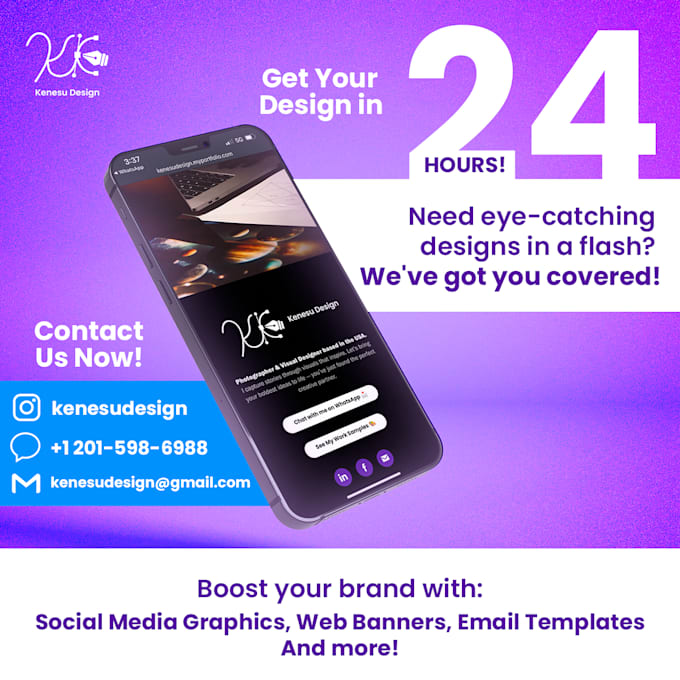 Custom branding and social media visual design by Kenesudesign | Fiverr