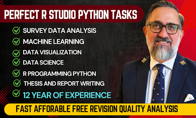 Analyze data using r, rstudio, python, and deliver insightful results ...