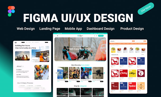 Do figma design, figma landing page , website ui design, figma website ...