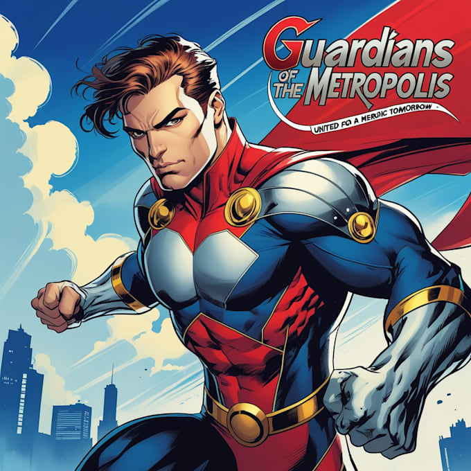 Draw superhero comic art cover graphics novel by Stolilla | Fiverr