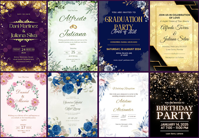 Design custom invitation cards for weddings, parties, and all events by ...