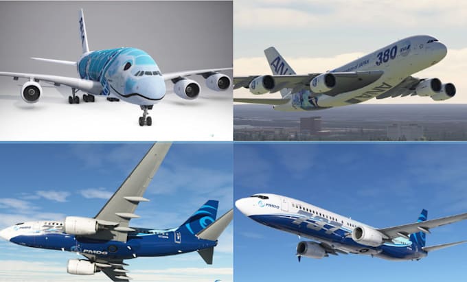 Create msfs livery for aircraft of your choice, 3d aircraft animation ...