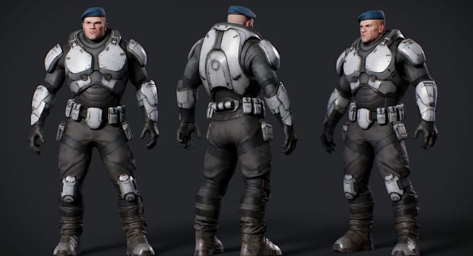 3d game character,sci fi horror,texturing sculpting,animate blender ...