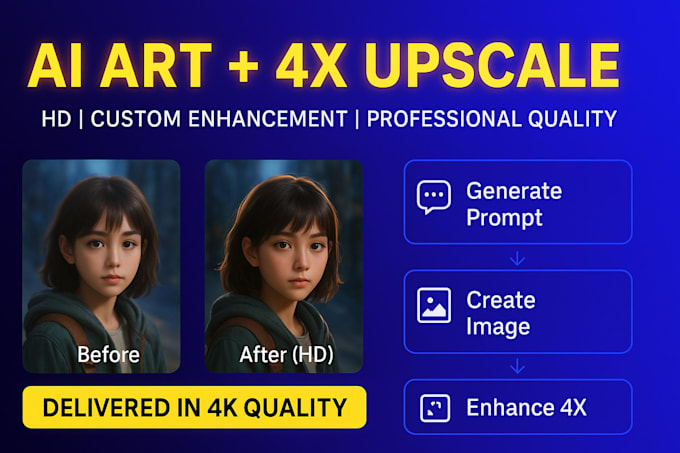 Enhance and upscale your ai art to 4k quality with professional hd ...