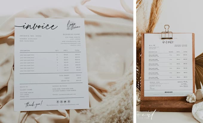 Do minimalist german invoice template with logo redesign editable ...