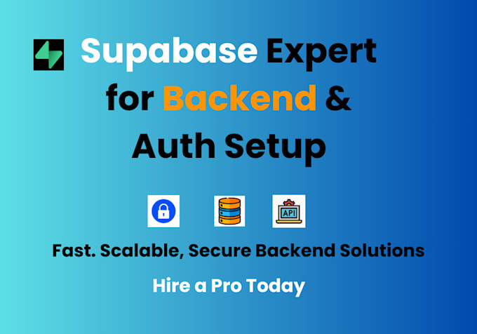 Build and integrate a supabase backend for your web app by Honsen | Fiverr