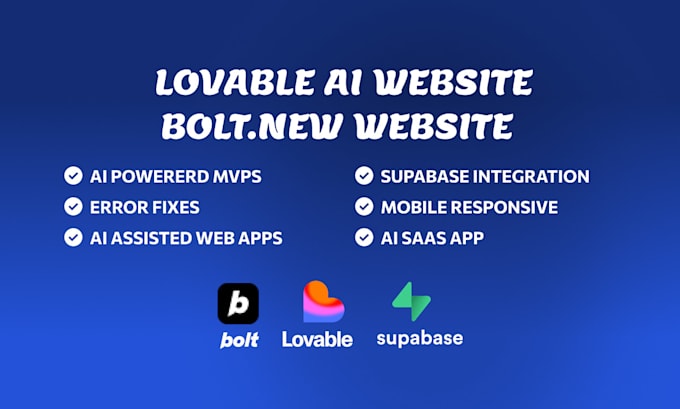 Build lovable ai, lovable app, figma to loveable ai website bolt new lovable dev by Olasvid | Fiverr
