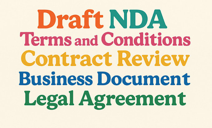 Draft nda mou terms and conditions contract review biz document legal agreement by Lawyer_jianli ...